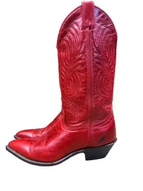 Code West | Shoes | Vintage 9s Code West Red Leather Cowboy Boots 7m ...